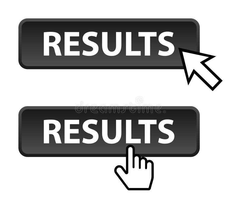Results button stock vector. Illustration of hand, icon - 221733486