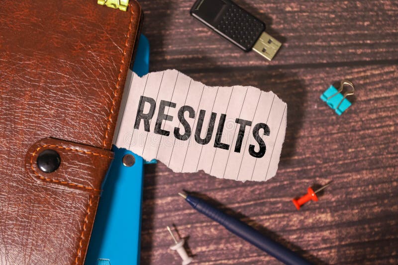 Results - Arrows with Text and Female Hand with Chalk - Outcome and ...