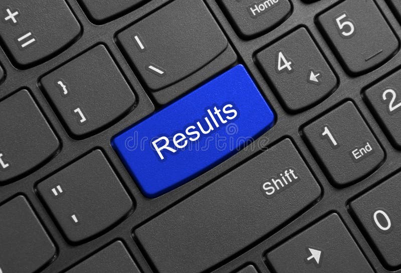 Results Button on Laptop Keyboard Stock Image - Image of board ...