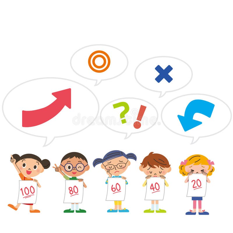 Results of the child stock vector. Illustration of study - 65815045