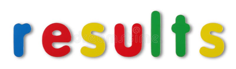 Results Coloured Magnetic Letters on White with Clipping Path Stock ...