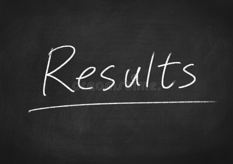 Results stock photo. Image of blackboard, result, word - 82568910