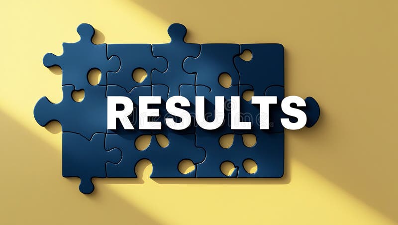 Results Puzzle: Teamwork and Achievement Concept Stock Illustration ...