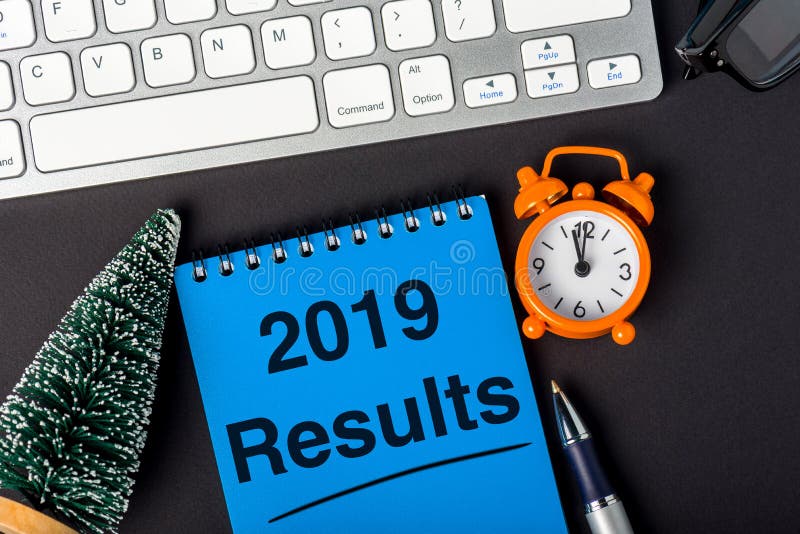 2019 Results - Review of 2019 Year on Office Desk Stock Image - Image ...