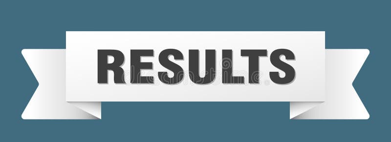 Results Ribbon Isolated on Transparent Background. Results Ribbon Stock ...