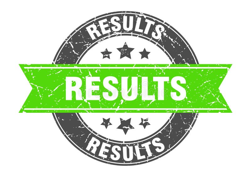 Results stamp stock vector. Illustration of round, white - 162722478