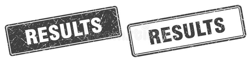 Results Stamp Set. Results Square Grunge Sign Stock Vector ...