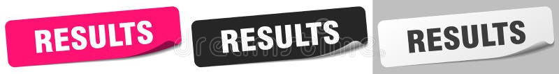 Results Sticker. Results Sticker Set on White Background Stock Vector ...