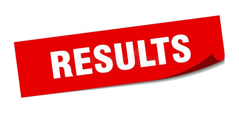 Results sticker. stock vector. Illustration of sign - 153943750