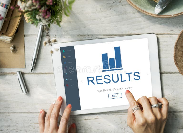 Results Summary Progress Chart Concept Stock Photo - Image of screen ...
