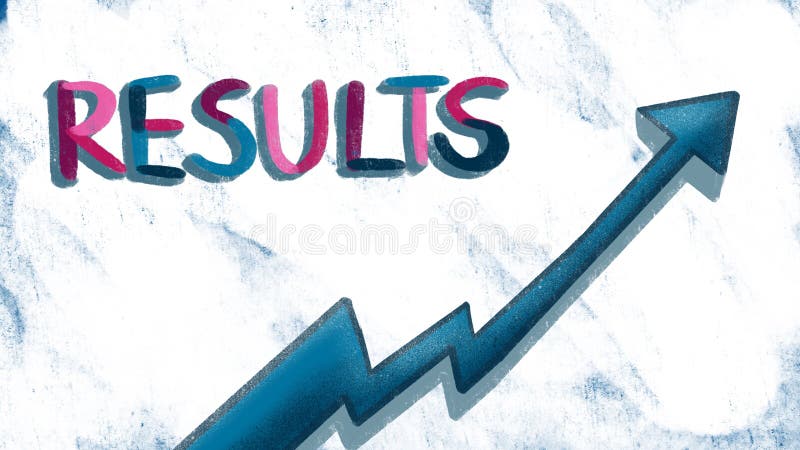 Results Text and Arrow Graph Illustration Stock Illustration ...