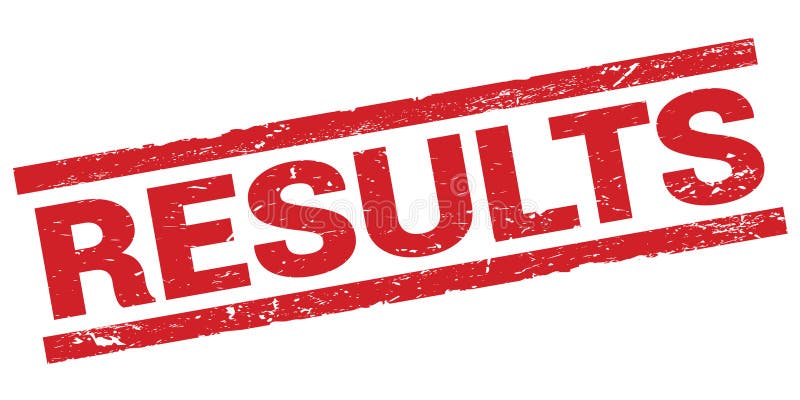 RESULTS Text on Red Rectangle Stamp Sign Stock Illustration ...