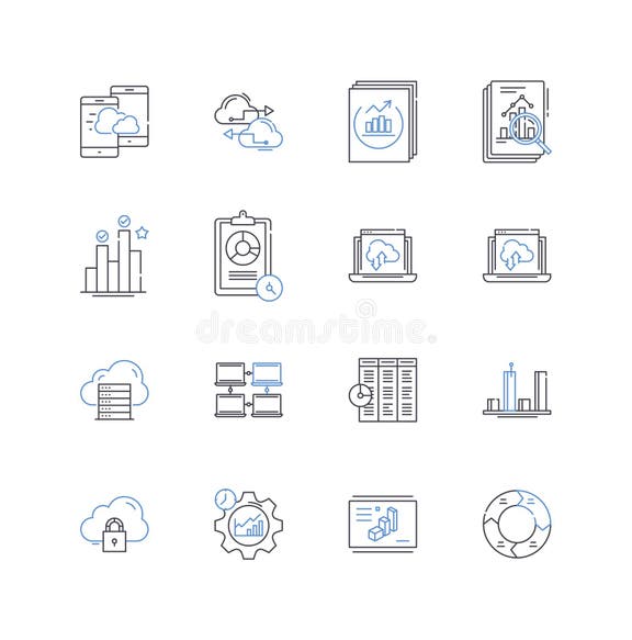 Results and Tools Line Icons Collection. Analytics, Measurement ...