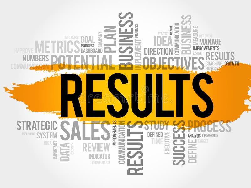 Results word cloud collage stock illustration. Illustration of manager ...