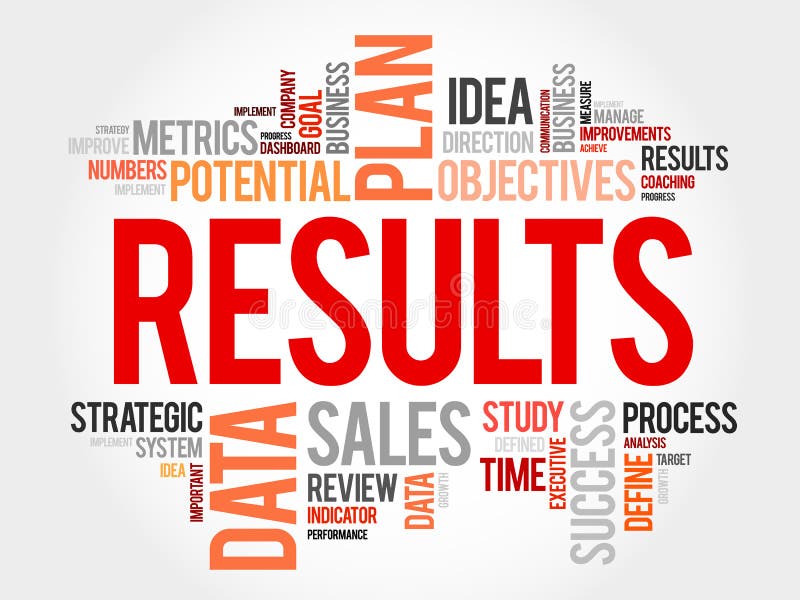 Results word cloud collage stock illustration. Illustration of manager ...