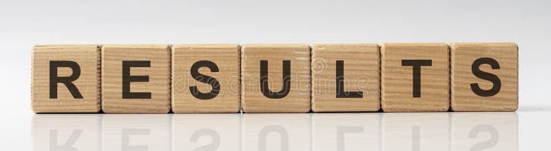 Results Word on Wooden Cube Blocks Stock Image - Image of conclusion ...