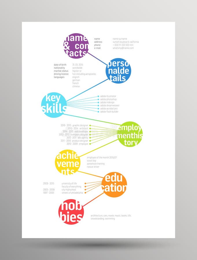 Resume - Curriculum vitae stock vector. Illustration of business - 55445322