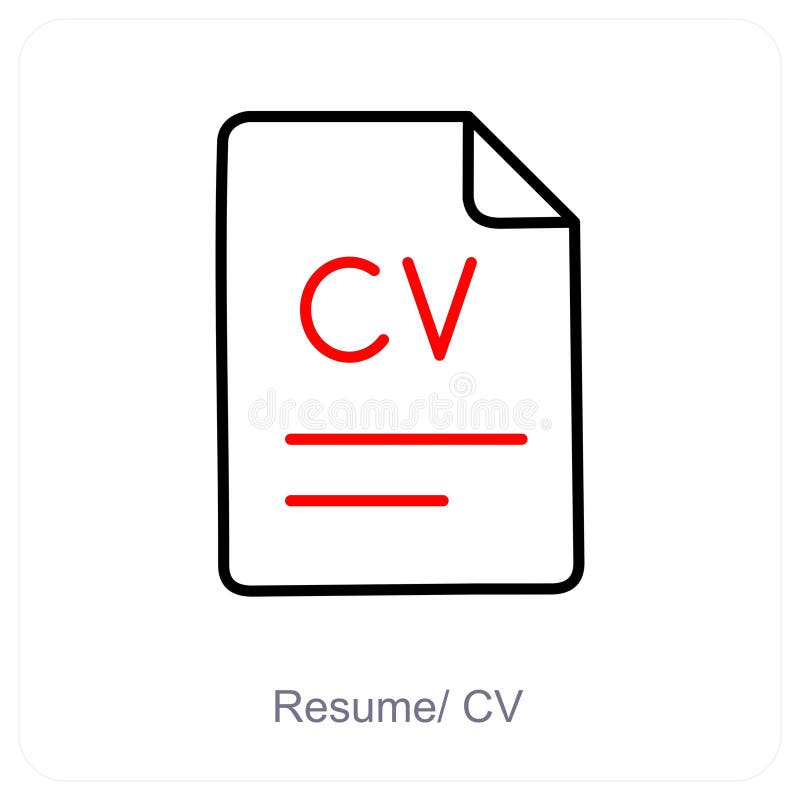 Resume/CV stock illustration. Illustration of resume - 338777952