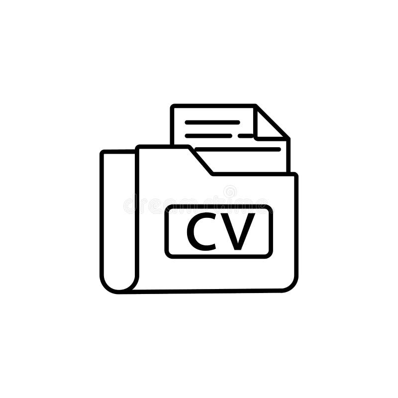 Resume Folder Icon. from Interview Set Stock Illustration ...