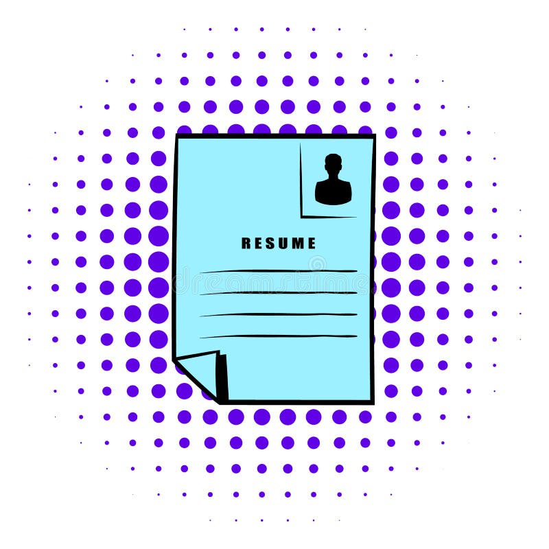 Resume Icon Comics Style Stock Illustrations – 9 Resume Icon Comics ...