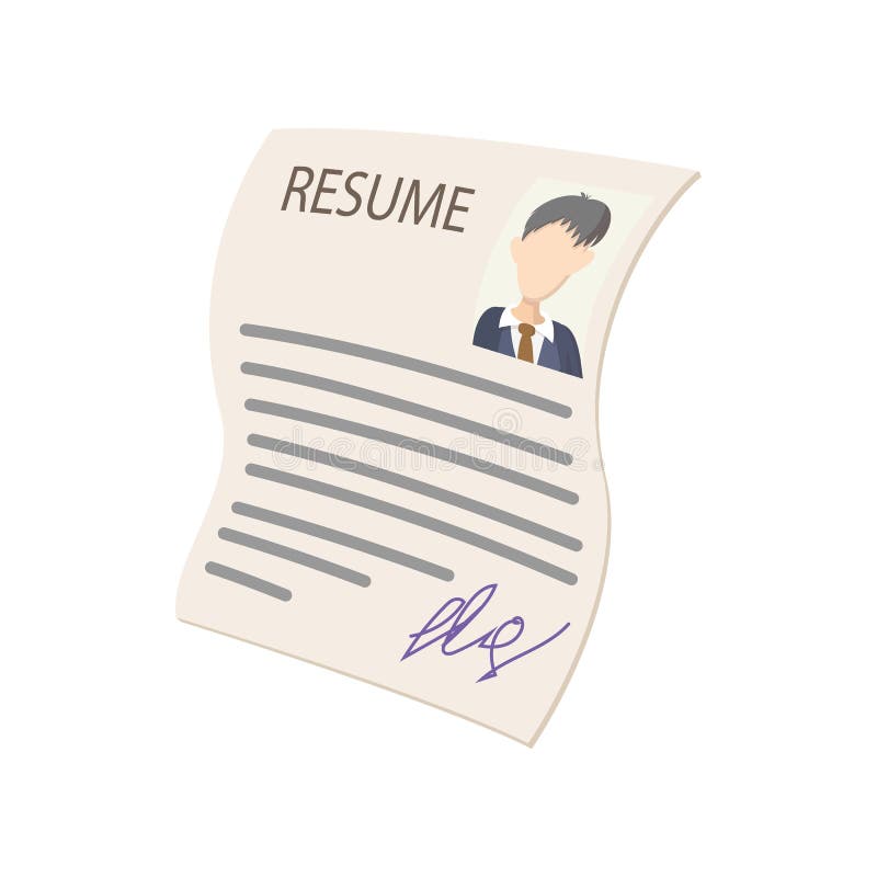 Resume icon, icon cartoon stock vector. Illustration of modern - 88246941