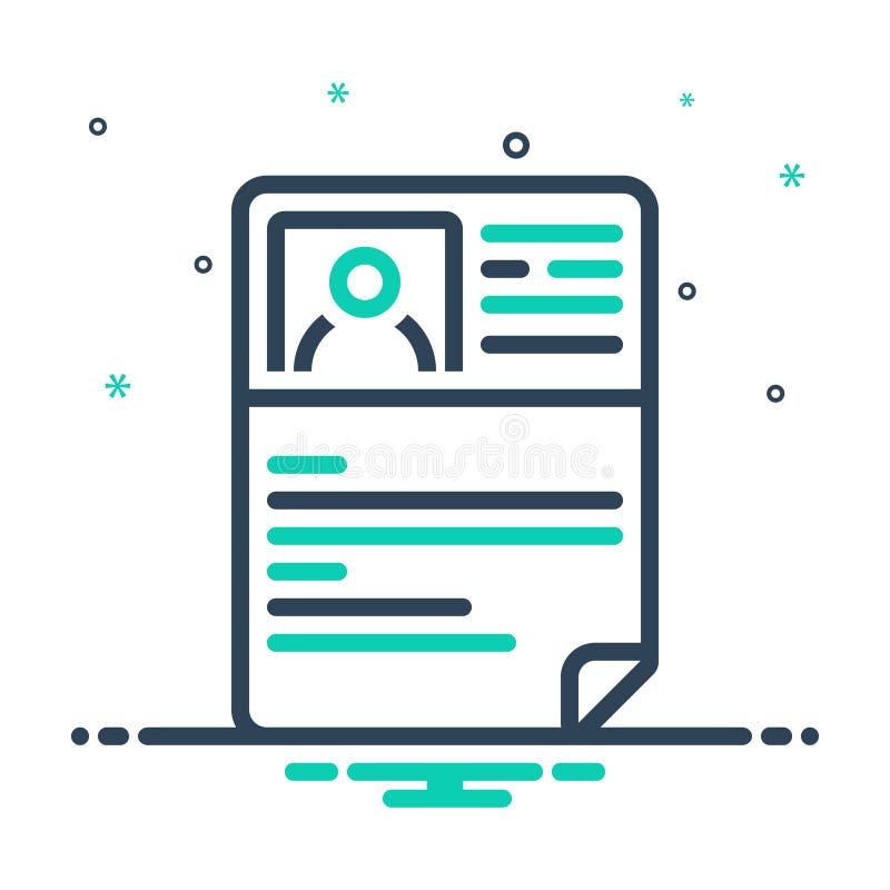 Mix Icon for Resume, Profile and Application Stock Vector ...