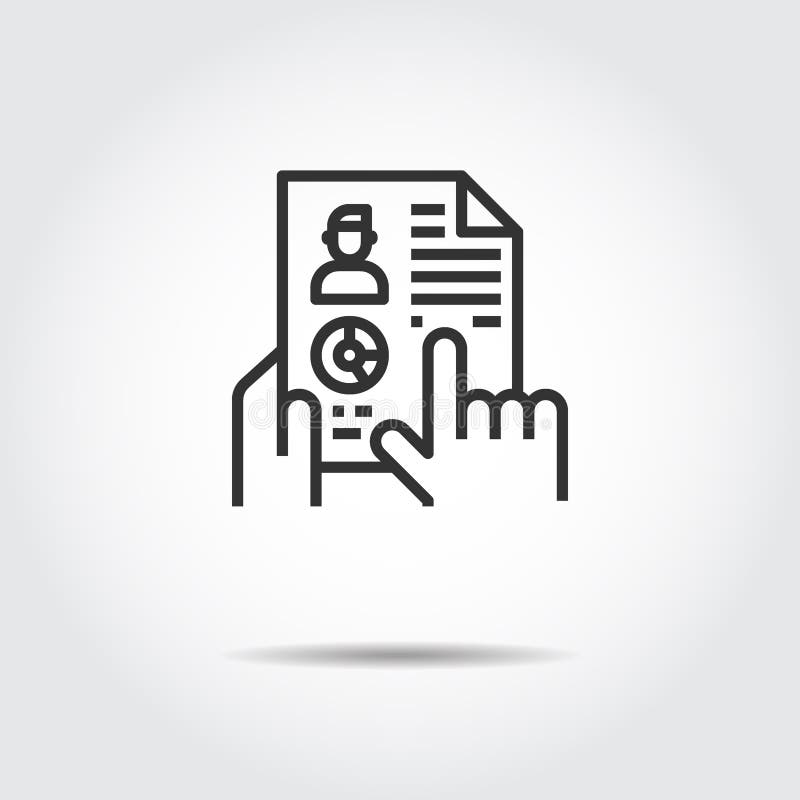 Resume Icon , People , Report Stock Illustration - Illustration of ...