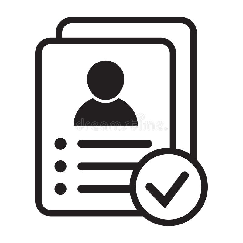 Resume Icon. Personal Data Check Icon. Vector Icon for Web Design ...