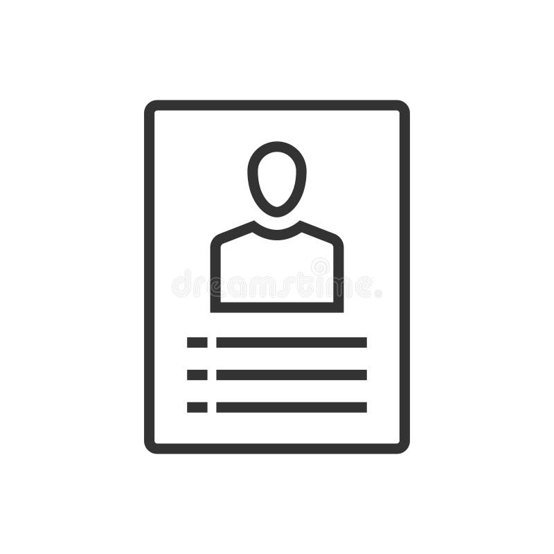 Resume Icon - Portfolio Icon Stock Vector - Illustration of mark ...