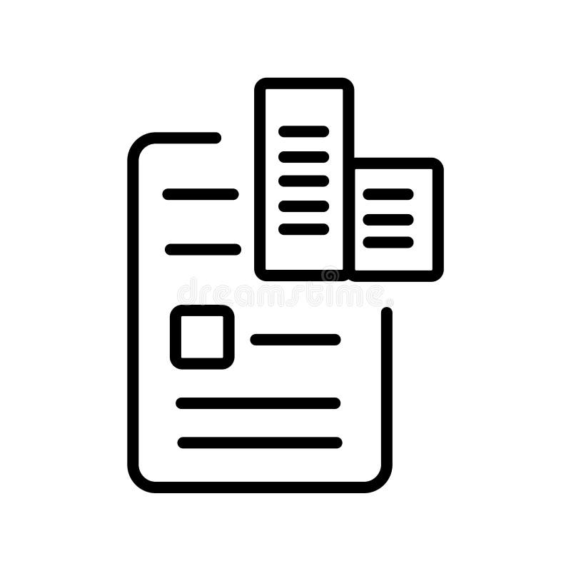 Resume Icon Vector Sign and Symbol Isolated on White Background Stock ...