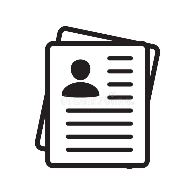 Resume Icon. Personal Data Check Icon. Vector Icon for Web Design ...