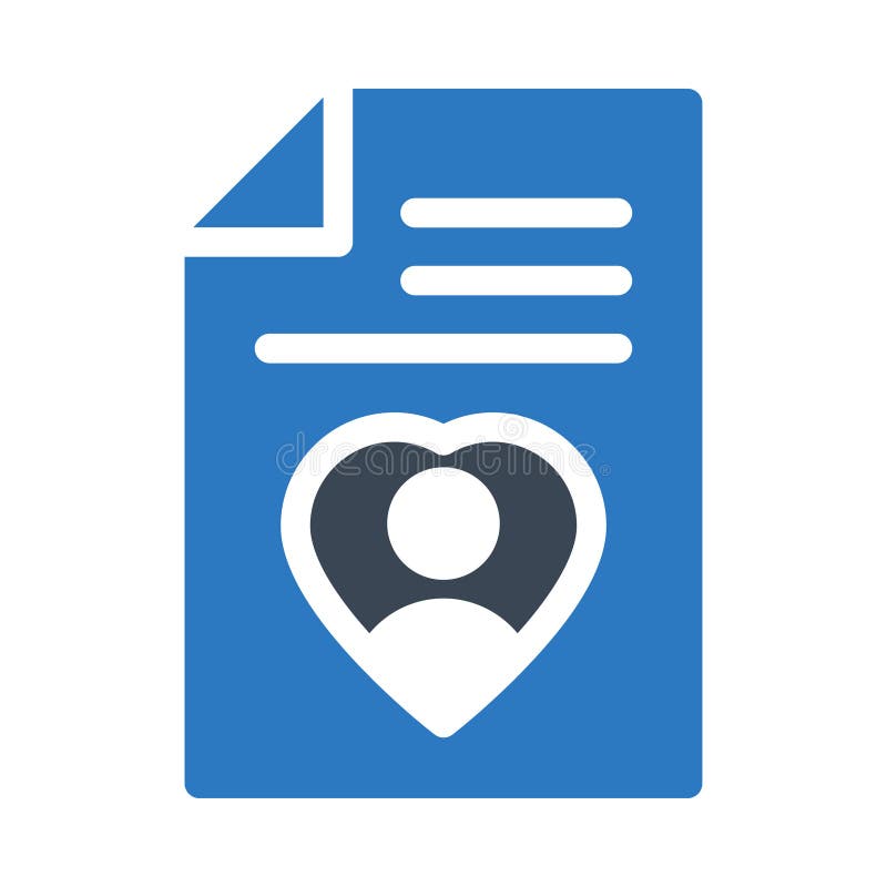 Resume Vector Glyph Color Icon Stock Illustration - Illustration of ...