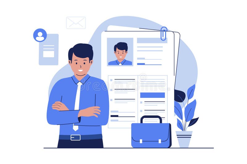 Resume for Job Application Vector Illustration Stock Illustration ...