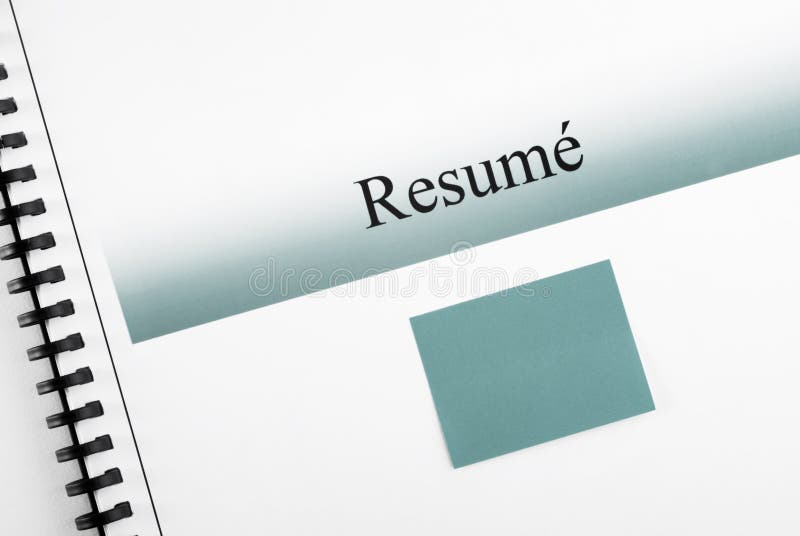 Resume and Matching Sticky Note Stock Photo - Image of recruitment ...