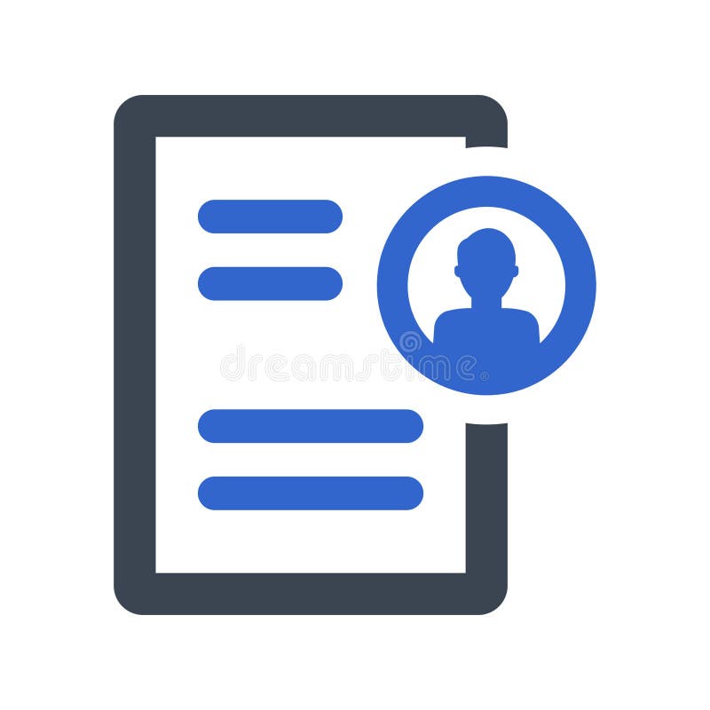 Resume profile icon stock vector. Illustration of vector - 278496695