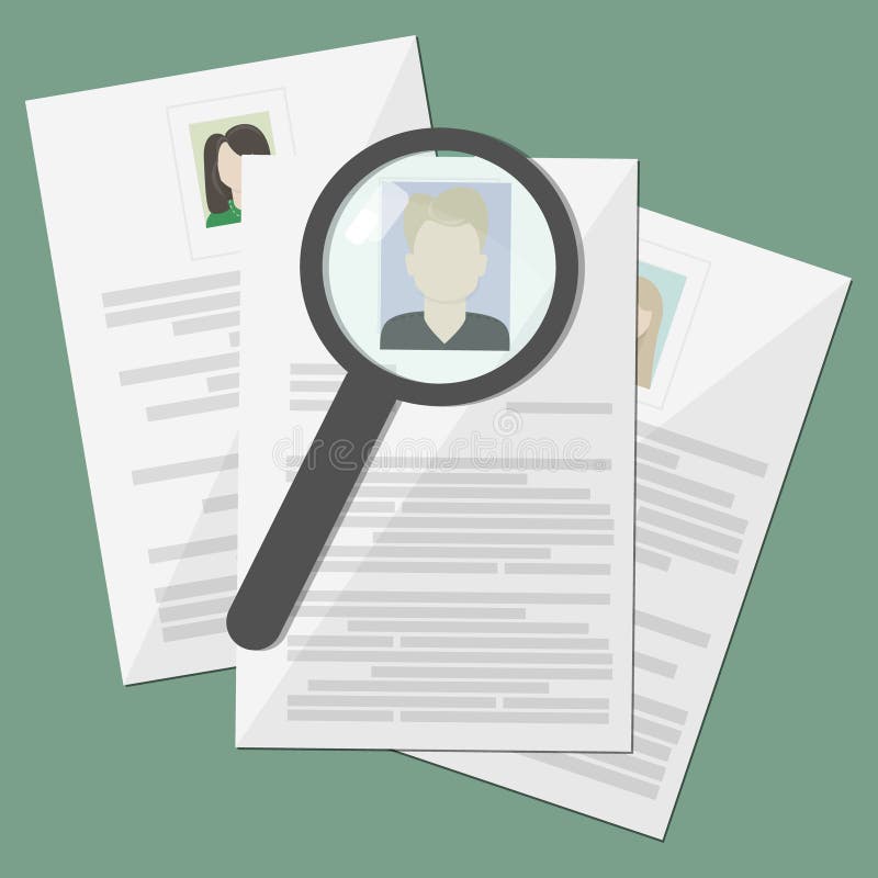 Resume Search Worker , , CV, Documents on the Desktop Stock ...