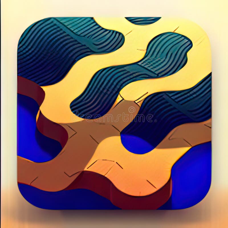 Resume Software App Style Icon. Generative AI. Stock Illustration ...