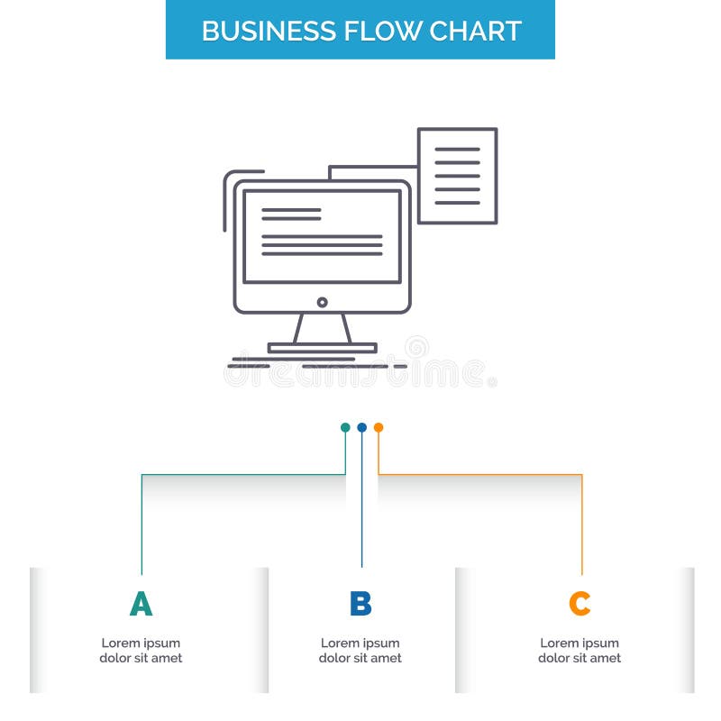 Resume, Storage, Print, Cv, Document Business Flow Chart Design with 3 ...