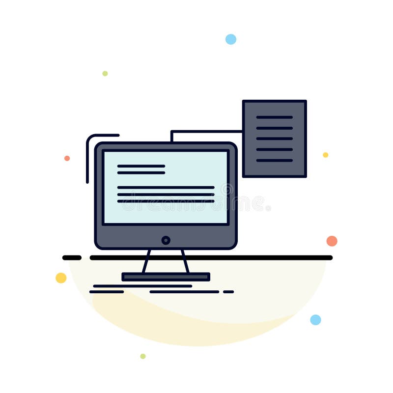 Resume, Storage, Print, Cv, Document Flat Color Icon Vector Stock ...