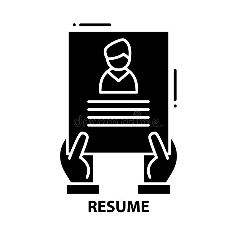 Resume Symbol Icon. Graphic Elements for Your Design Stock Vector ...