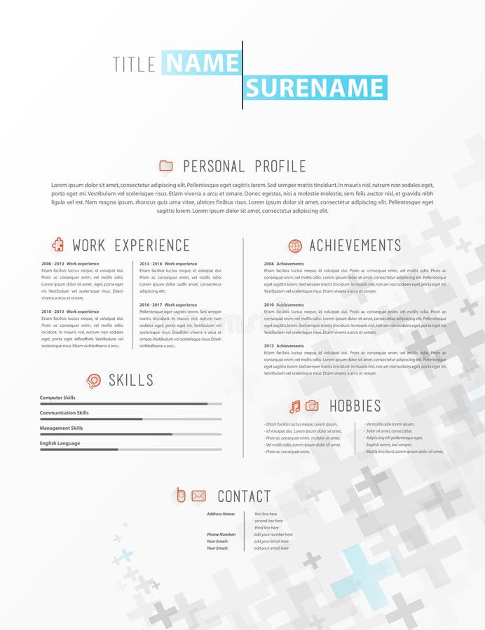 Resume Hobbies Icons Stock Illustrations – 18 Resume Hobbies Icons ...