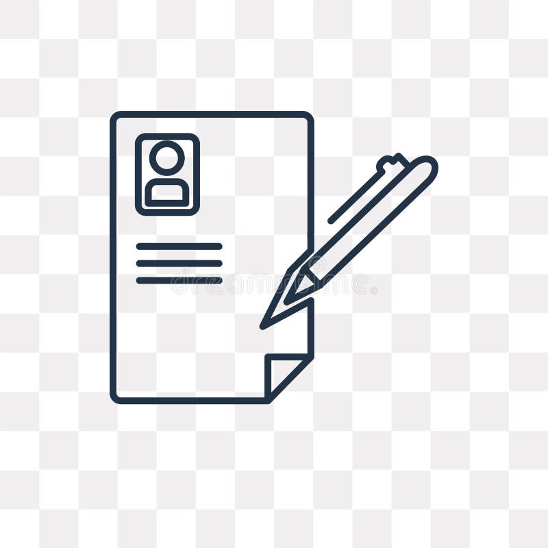 Resume Vector Icon Isolated on Transparent Background, Resume T Stock ...