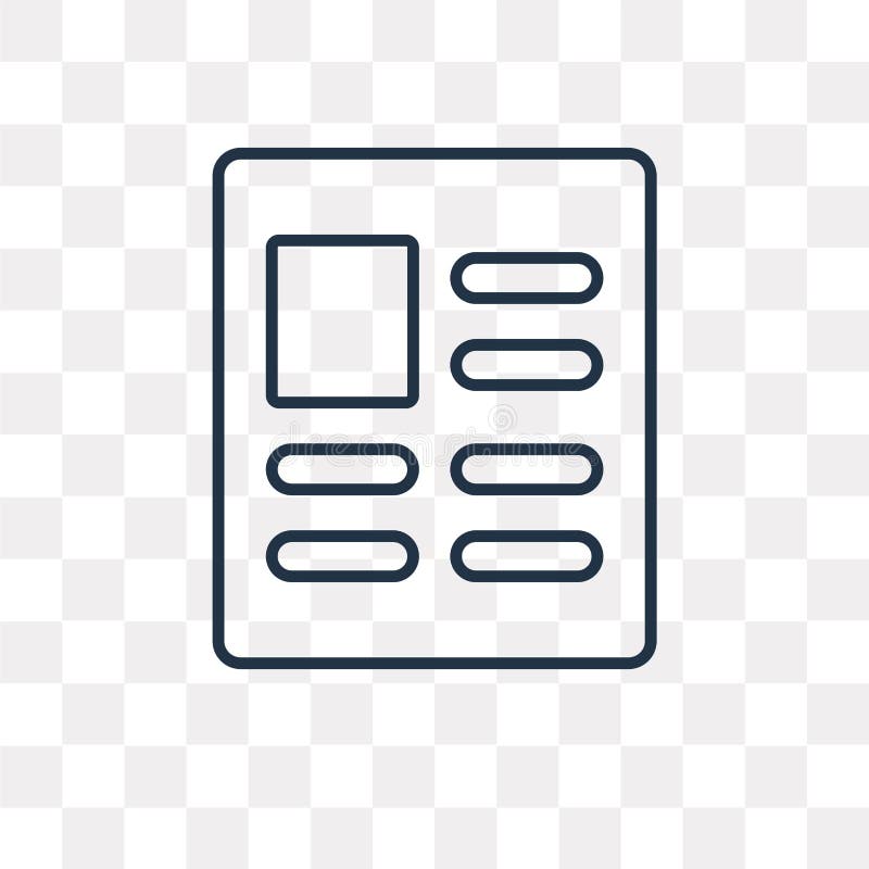 Resume Vector Icon Isolated on Transparent Background, Resume T Stock ...