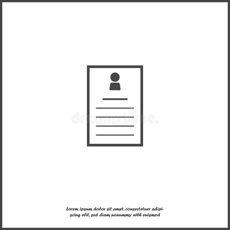 CV Resume - Vector Line Design Style Stock Vector - Illustration of ...