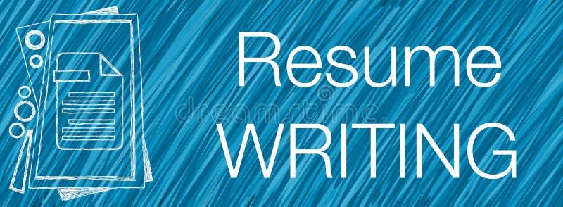 Resume Writing Blue Lines Triangle Box File Paper Symbol Text Stock ...