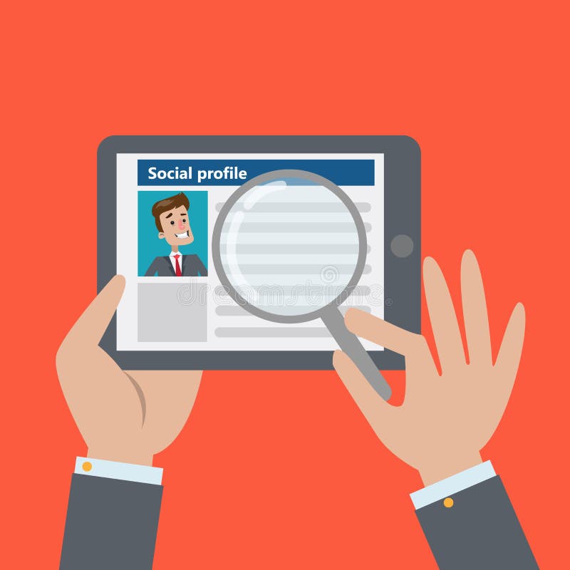 Perfil do Social da busca ilustração do vetor. Ilustração de recursos ...