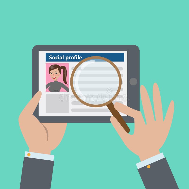 Perfil social nos meios ilustração do vetor. Ilustração de moderno ...