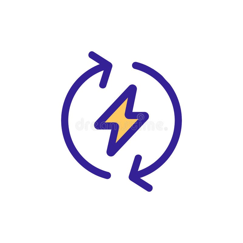 The Resumption of the Electricity Icon Vector. Isolated Contour Symbol ...