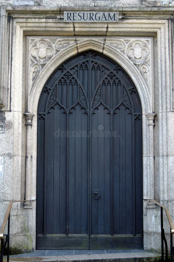 Resurgam stock photo. Image of entry, latin, door, cathedral - 130582