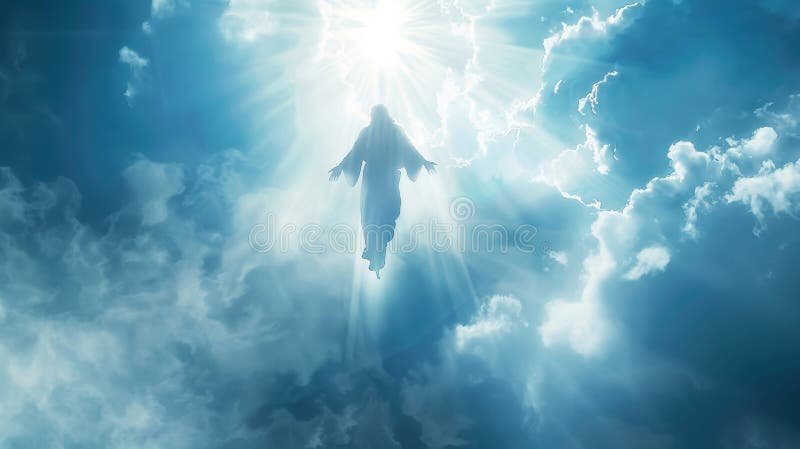 Resurrected Jesus Christ Ascending To Heaven in Divine Bright Light ... Resurrected Jesus Christ Ascending To Heaven in Divine Bright Light ...
